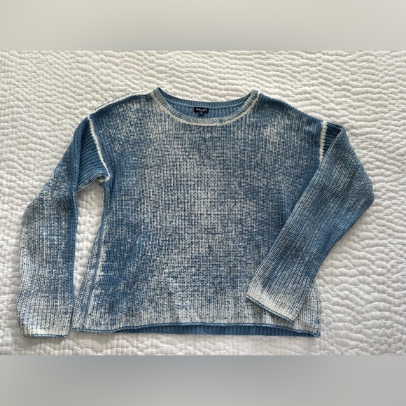Splendid | Sweaters | Splendid Acid Wash Pullover Sweater In Blue And ...